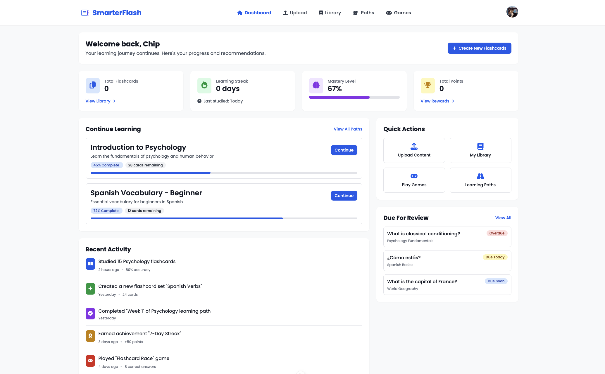 AI-powered Learning Experience - SmarterFlash
